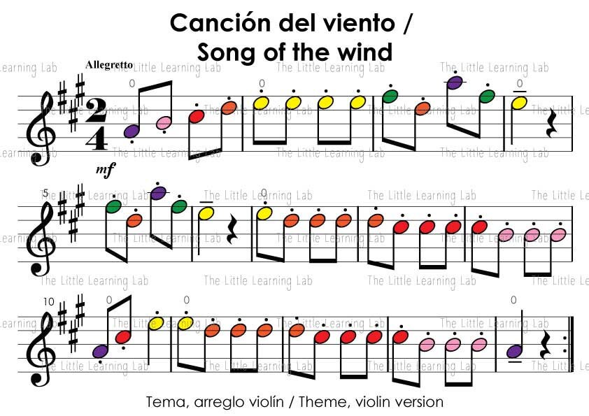 Sheet Music for Beginners Violin PDF, Color Coded Notes, Learn Music ...