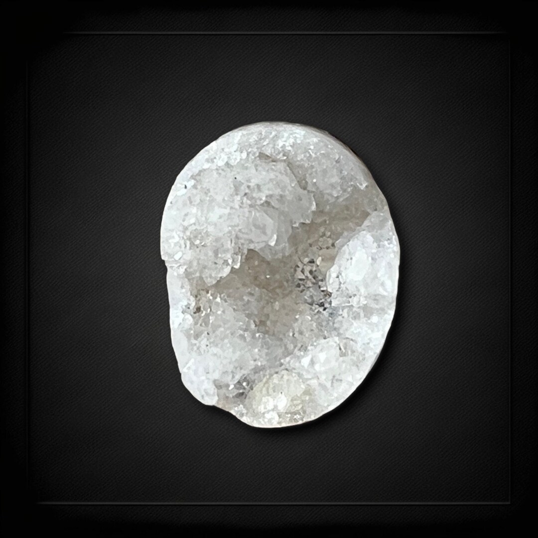 Natural Super Sparkling Druzy Clear Quartz Cabochon / Druzy Geode Slice ...