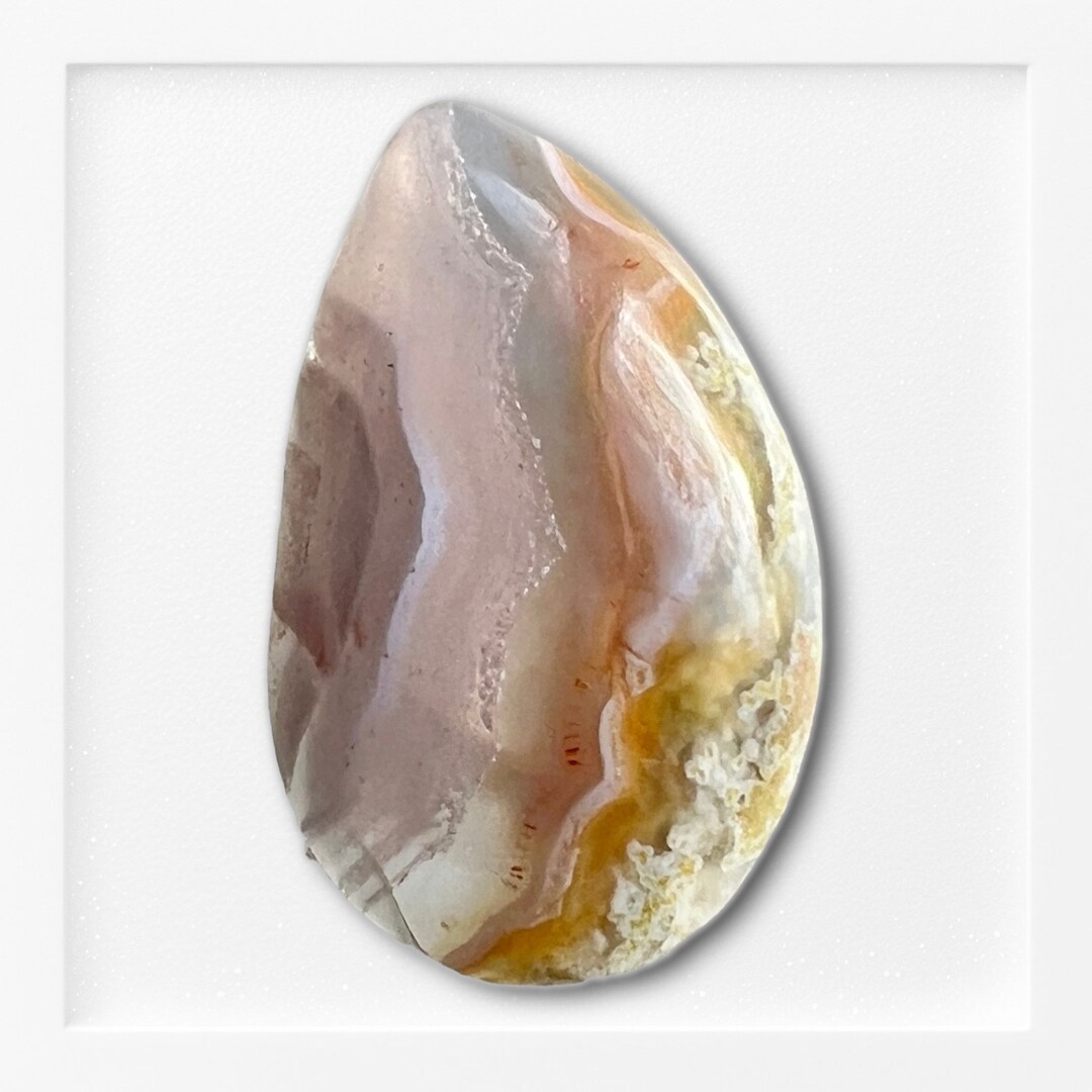 Purple and Pink Agua Nueva Agate Cabochon / Lavender Purple Banded ...