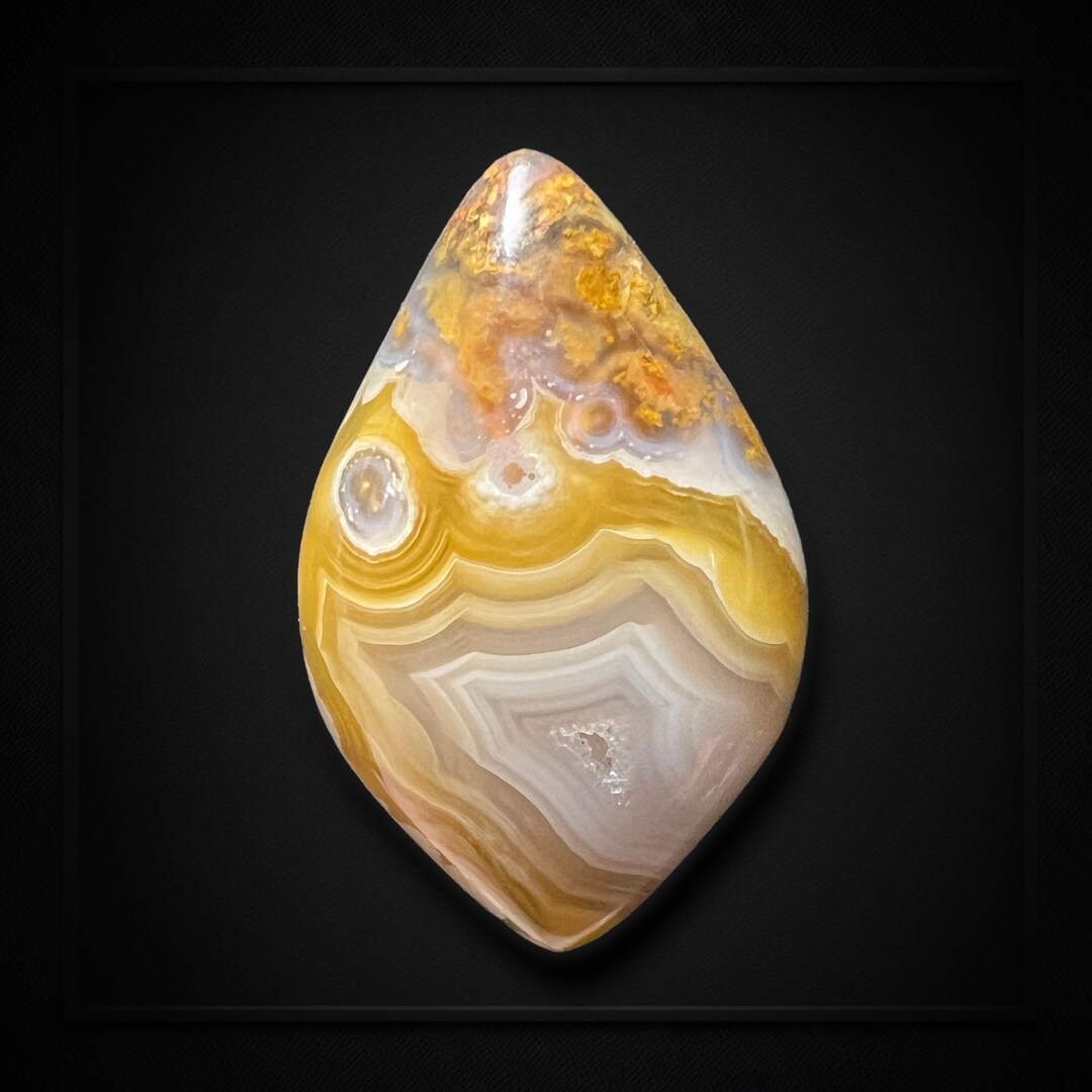 Agua Nueva Moss Mexican Agate Cabochon / Banded Agate Cabochon / Moss ...