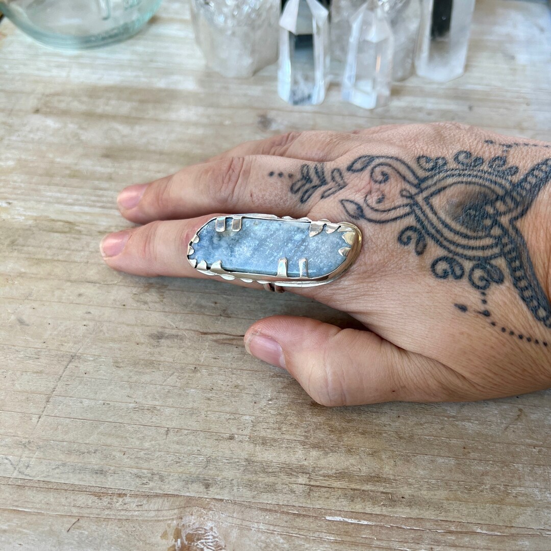 Native American Rainbow Moonstone Sterling Silver Ring / Boho Bohemian ...