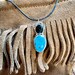 Cute Turquoise Ladybug Pendant Necklace / Native American Turquoise ...