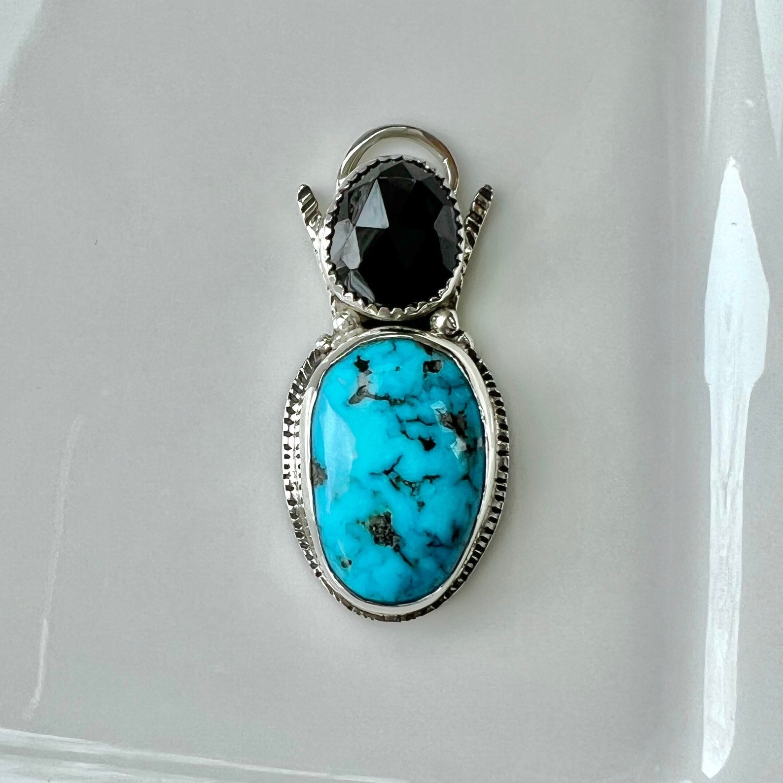 Cute Turquoise Ladybug Pendant Necklace / Native American Turquoise ...