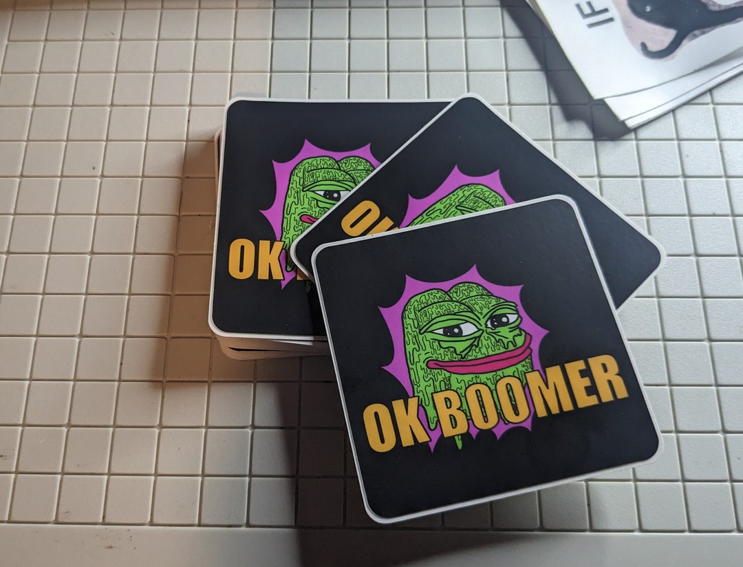 Meme Bumper Sticker Funny OK BOOMER Pepe Frog - Etsy