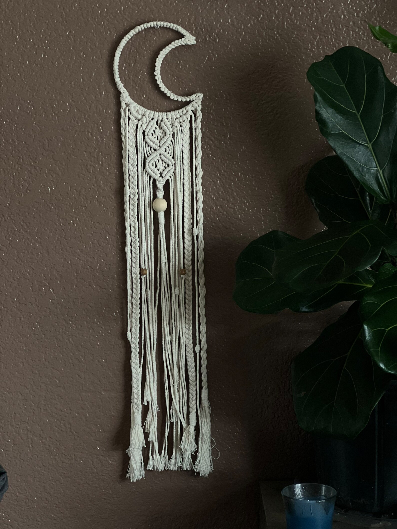 Macrame Moon Wall Hanging Moon Dreamcatcher Crescent Moon - Etsy
