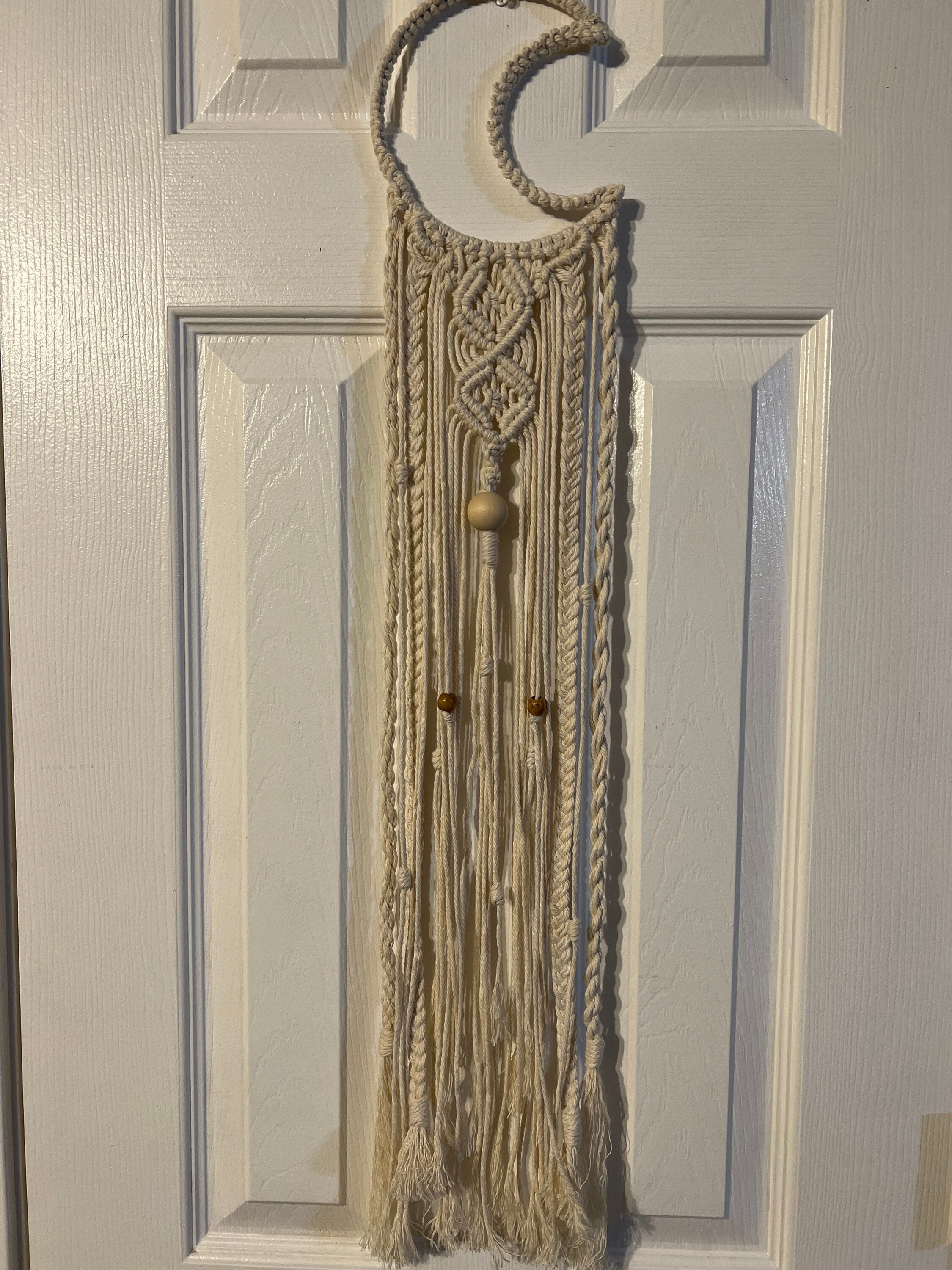 Macrame Moon Wall Hanging Moon Dreamcatcher Crescent Moon - Etsy