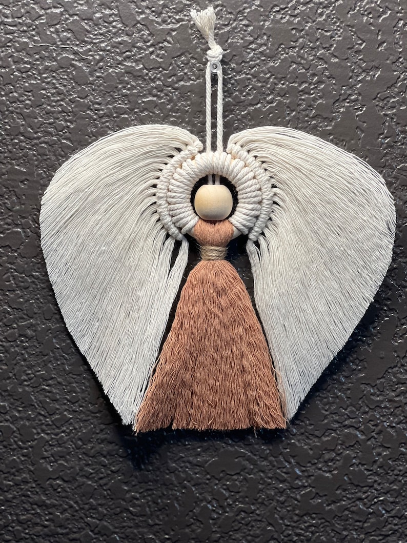 Macrame Angel Ornament Ange Wall Hanging Christmas Angel - Etsy