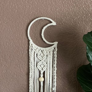 Macrame Moon Wall Hanging, Moon Dreamcatcher, Crescent Moon, Macrame ...