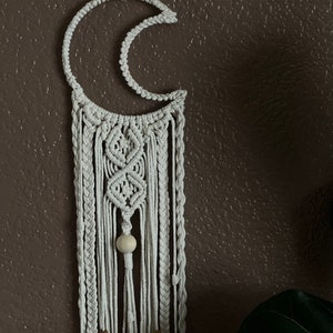 Macrame Moon Wall Hanging, Moon Dreamcatcher, Crescent Moon, Macrame ...