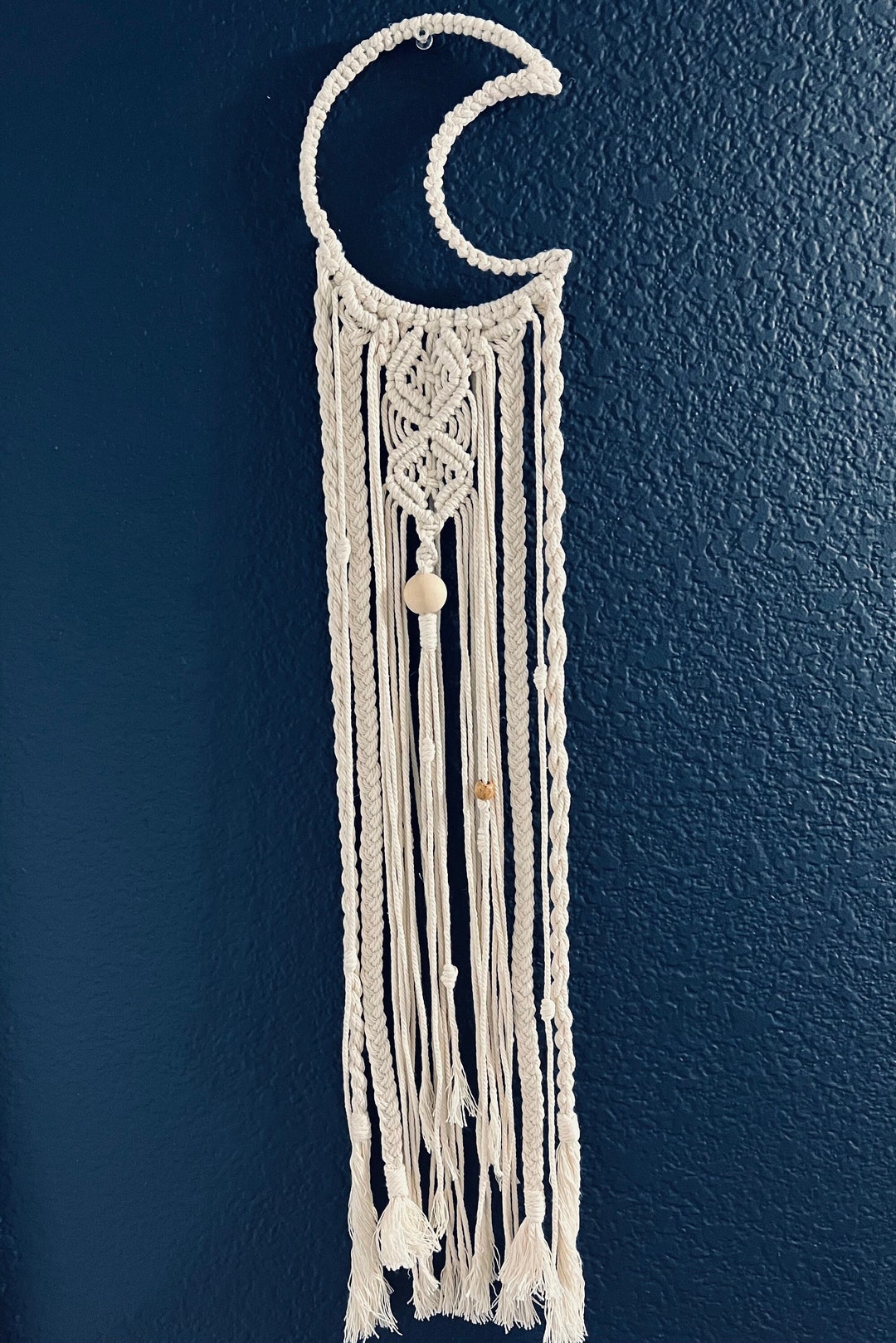 Macrame Moon Wall Hanging, Moon Dreamcatcher, Crescent Moon, Macrame ...
