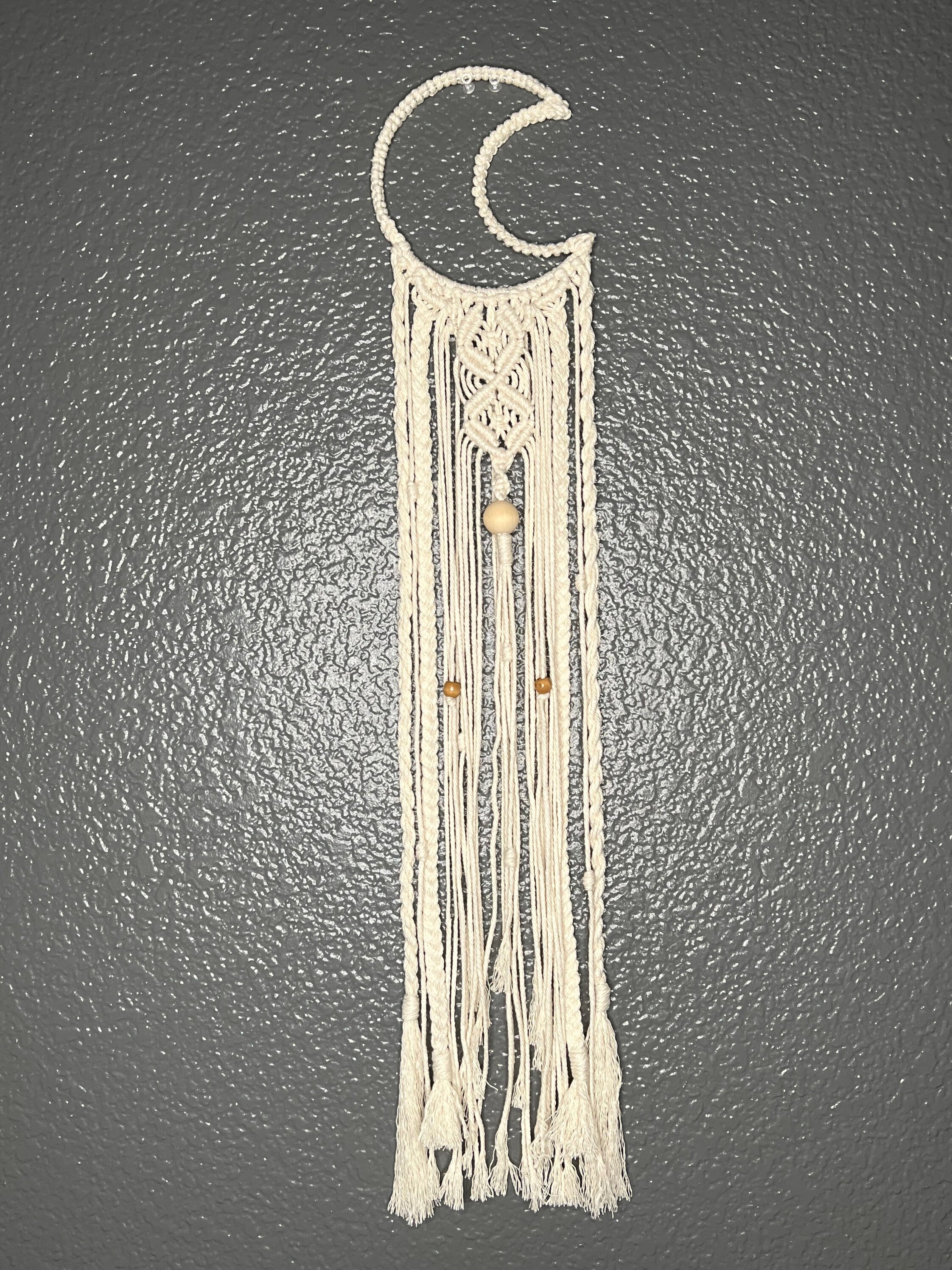 Macrame Moon Wall Hanging Moon Dreamcatcher Crescent Moon - Etsy