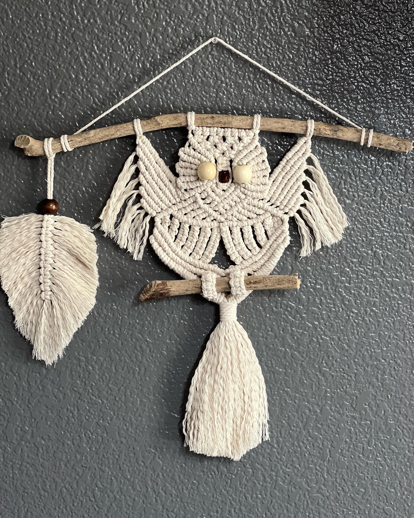 Macrame Owl Wall Hanging, Driftwood Wall Art. - Etsy