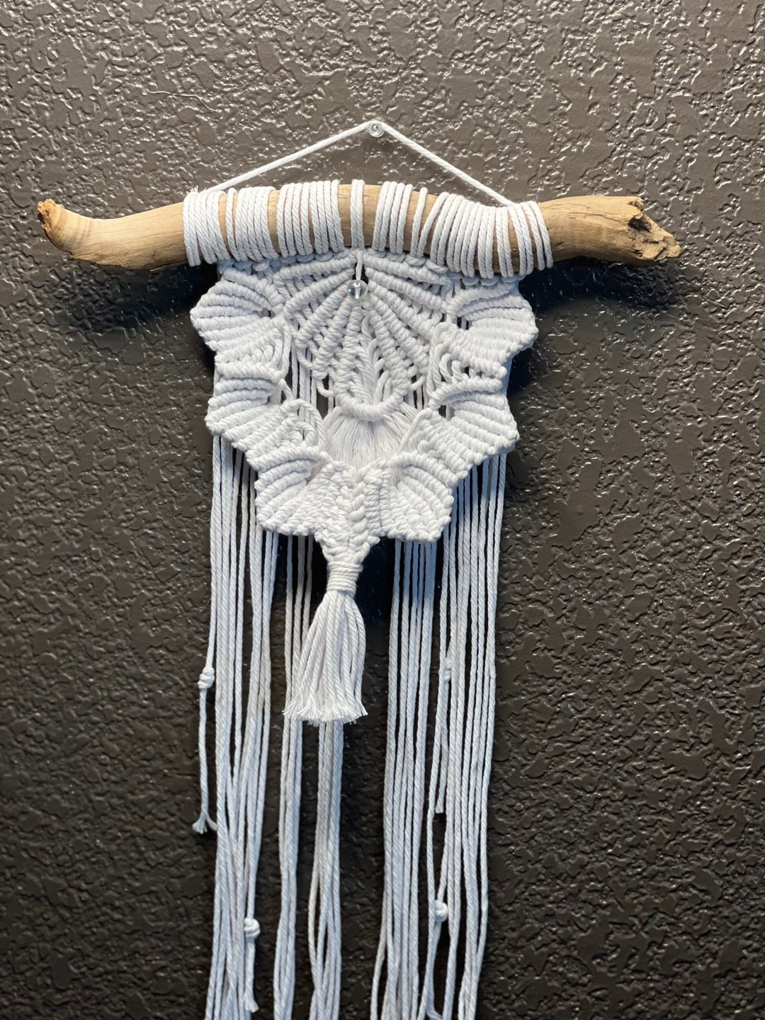 Macrame Seashell Wall Hanging, Coastal Beach Home Decor, Driftwood Art ...