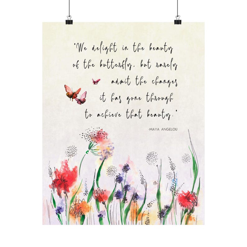 Maya Angelou Inspirational Wall Art Quote, 16X20 Matte Vertical Poster ...