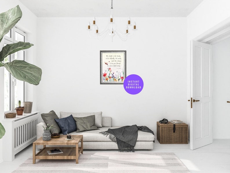 Maya Angelou Inspirational Quote, Floral Butterfly Print, Mothers Day ...