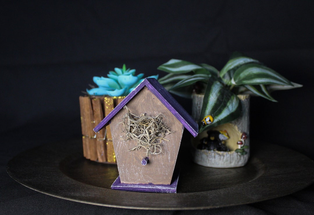 Mini Birdhouse, Wooden Birdhouse, Shelf Decor, Accent Decor, House ...