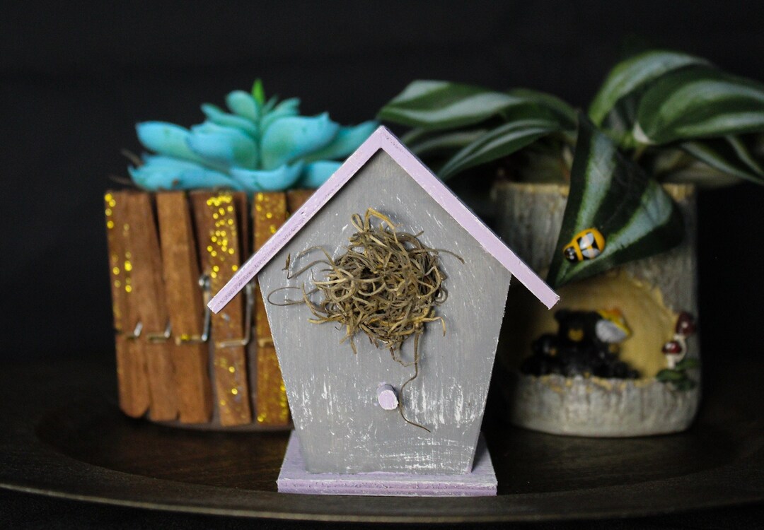 Mini Birdhouse, Wooden Birdhouse, Shelf Decor, Accent Decor, House ...