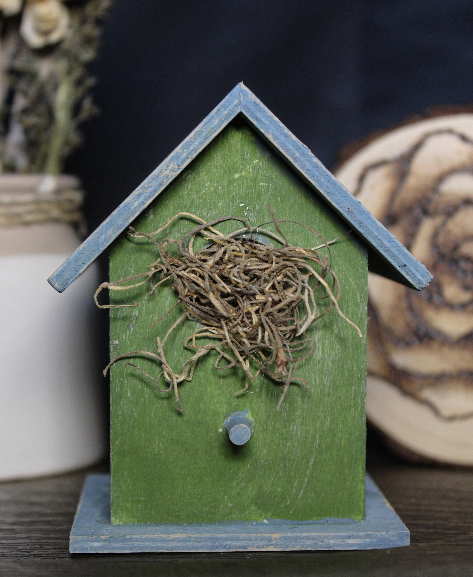 Mini Birdhouse, Wooden Birdhouse, Shelf Decor, Accent Decor, House ...
