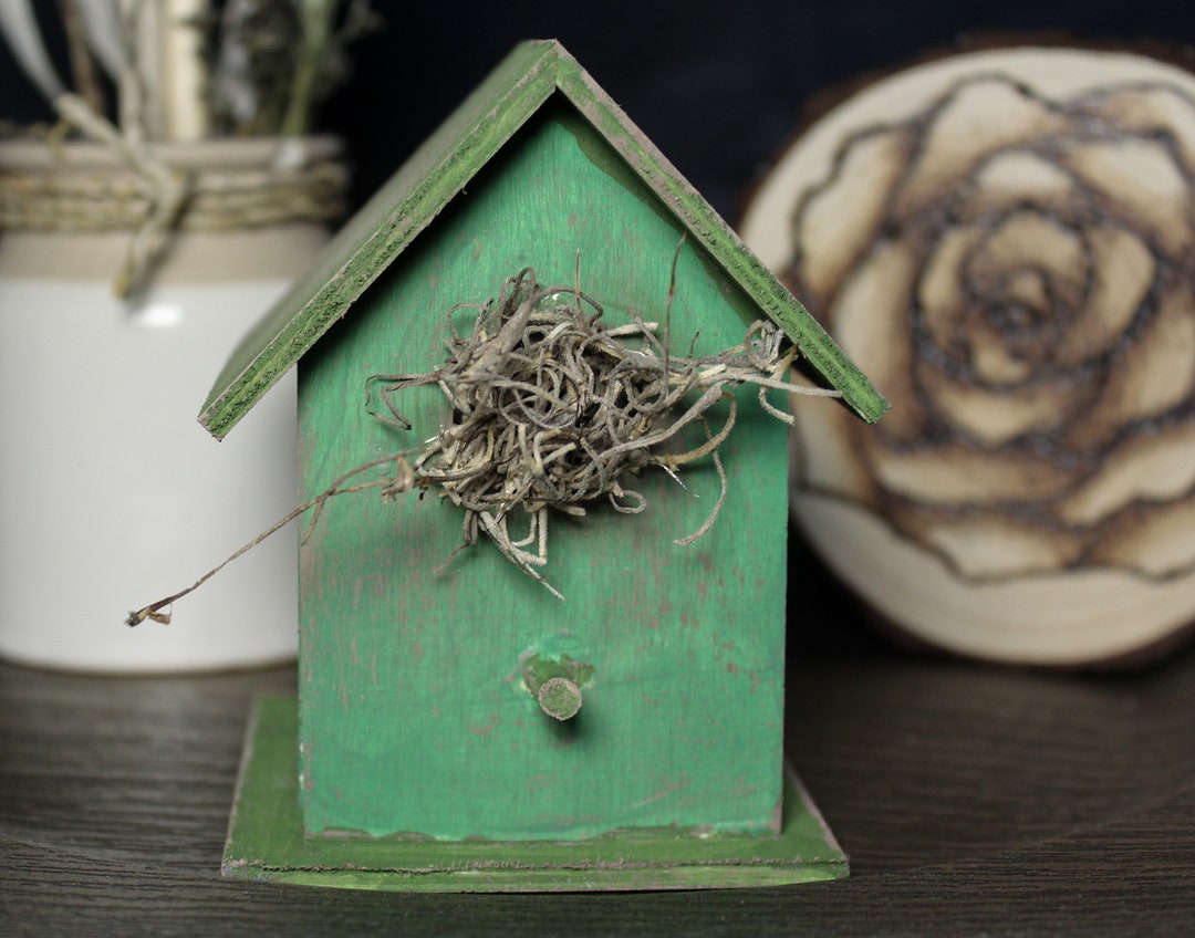 Mini Birdhouse, Wooden Birdhouse, Shelf Decor, Accent Decor, House ...