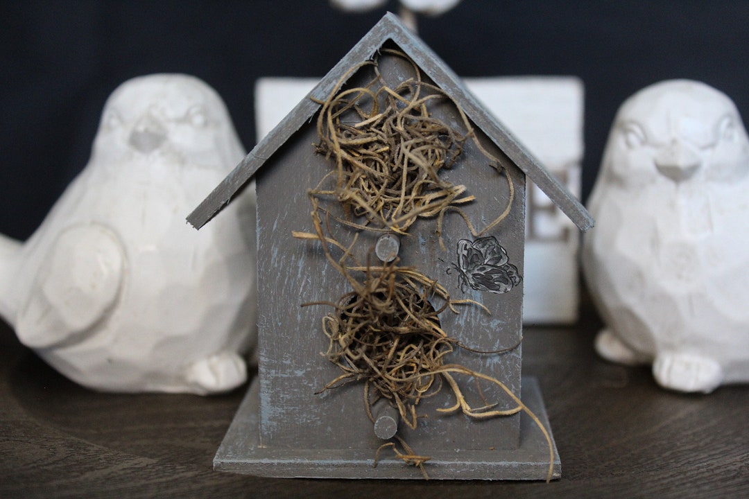 Mini Birdhouse, Wooden Birdhouse, Shelf Decor, Accent Decor, House ...