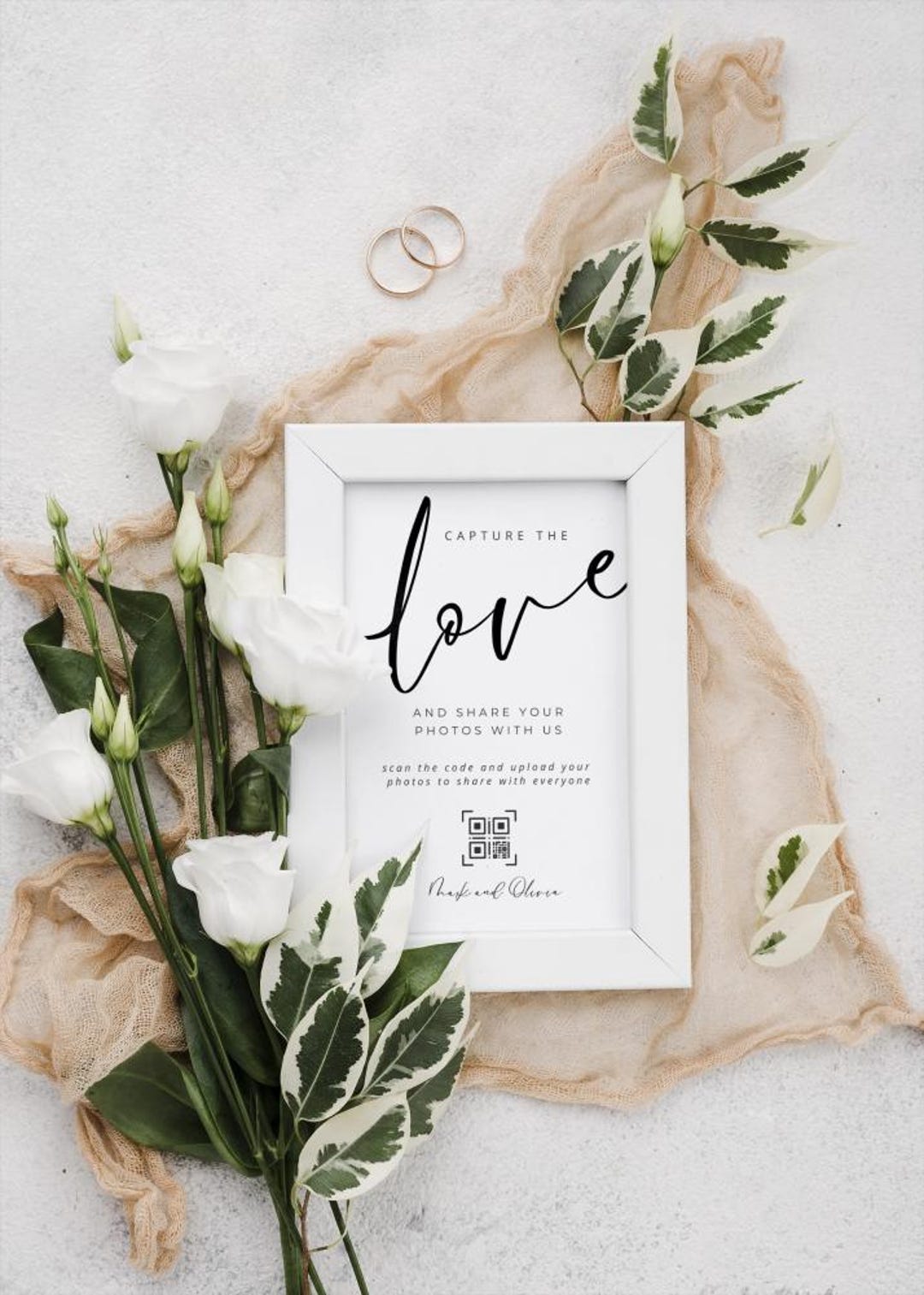 Editable Wedding QR Code Sign, Wedding Sign, Wedding Photo Sign ...