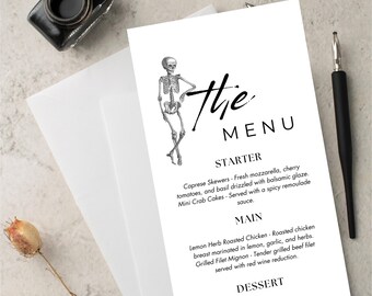 Christmas Menu Template, Christmas Party Menu Template, Editable ...