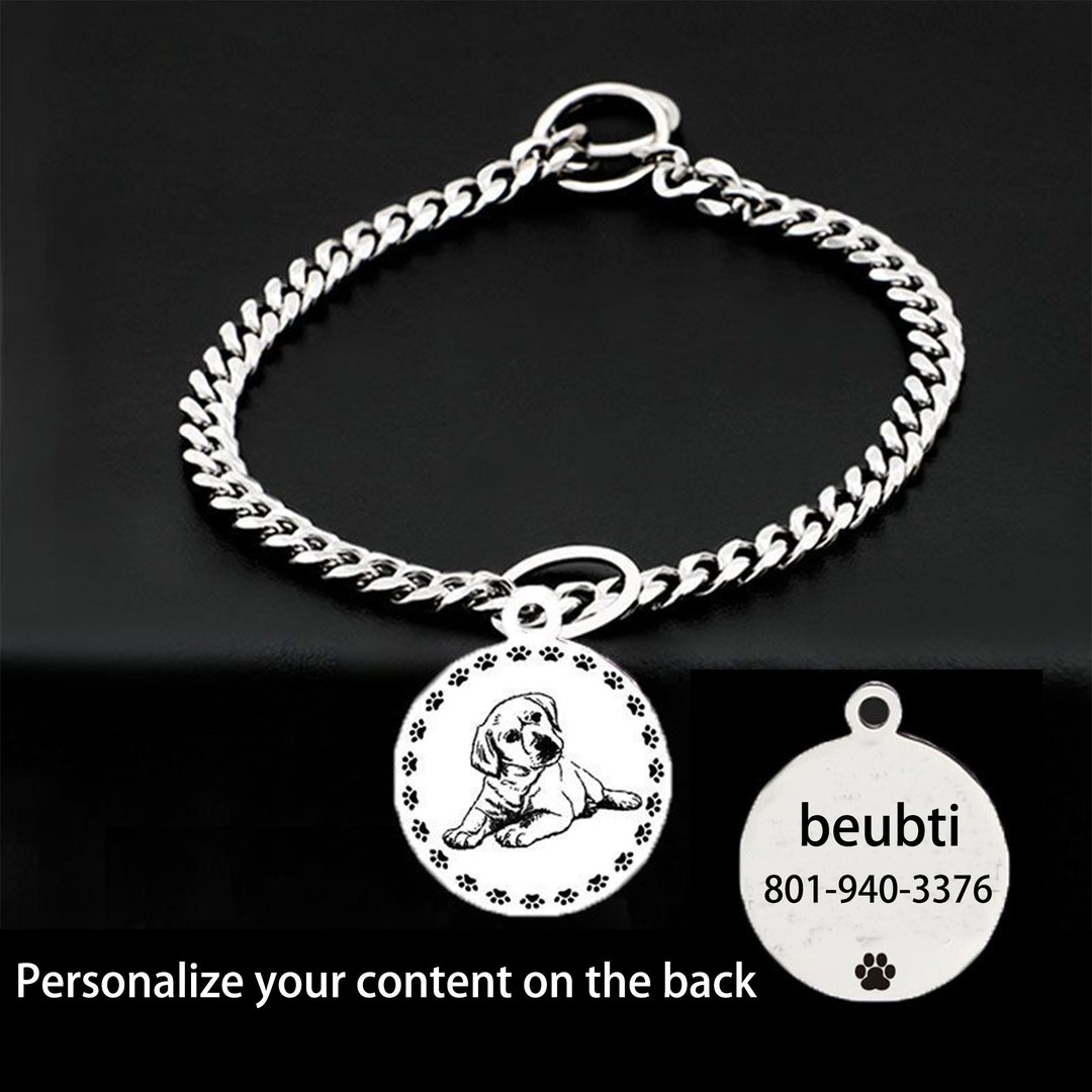 Personalized Dog Chain With Name Custom Dog Chain Collar - Etsy