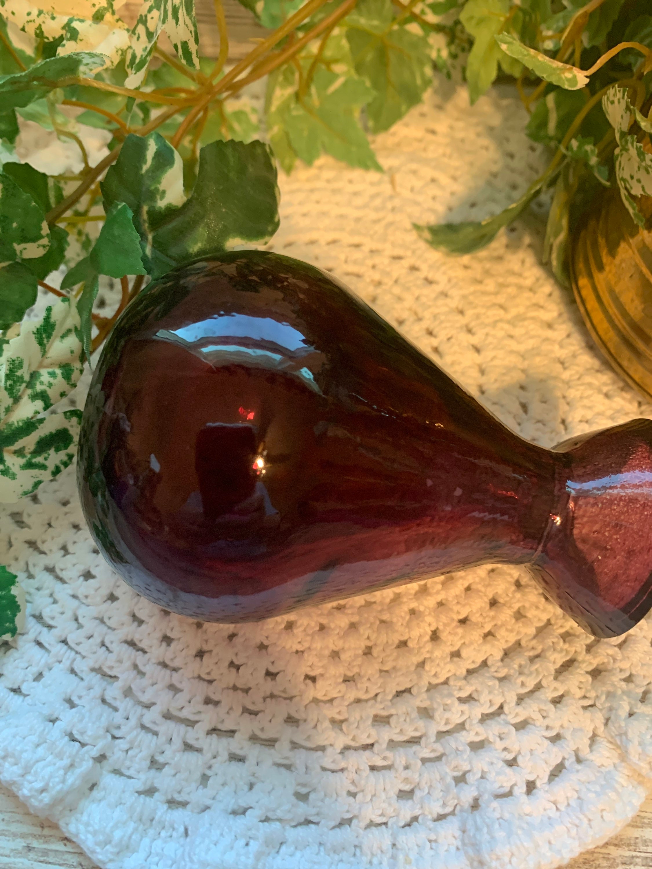 Vintage Purple Vase, Small Bud Vase, Purple Glass, Gift Idea, Purple ...