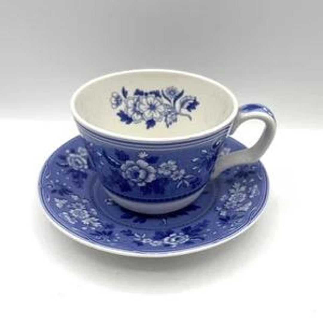 Vintage Spode Blue Room Collection Botanical Cup and Saucer. - Etsy