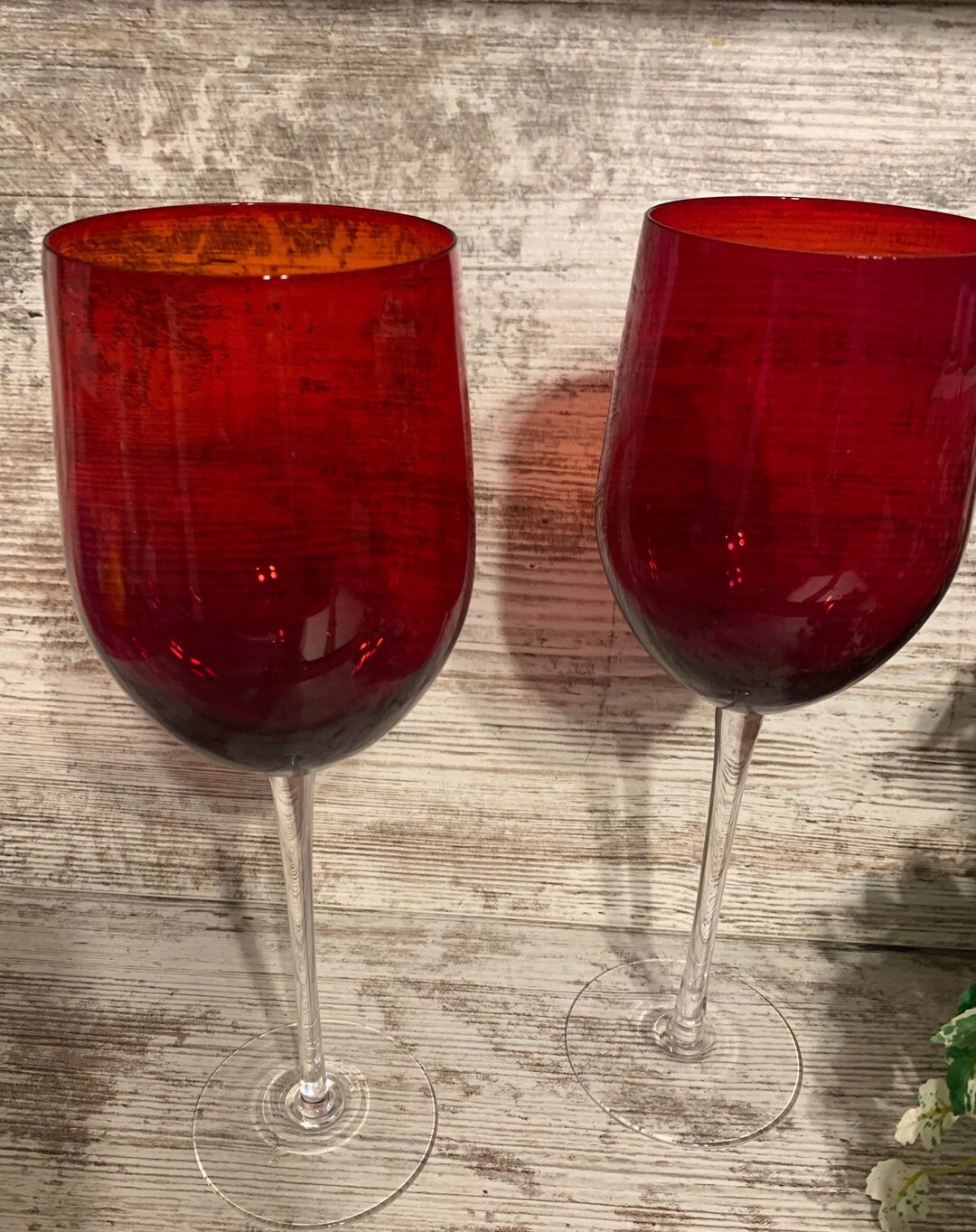 Lenox Red Wine Glass Set of 2 - Etsy