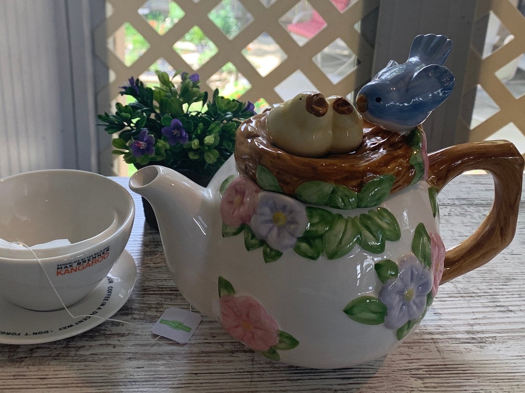 Vintage Teleflora Teapot - Etsy