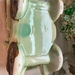 Vintage Green Antique Car Planter - Etsy