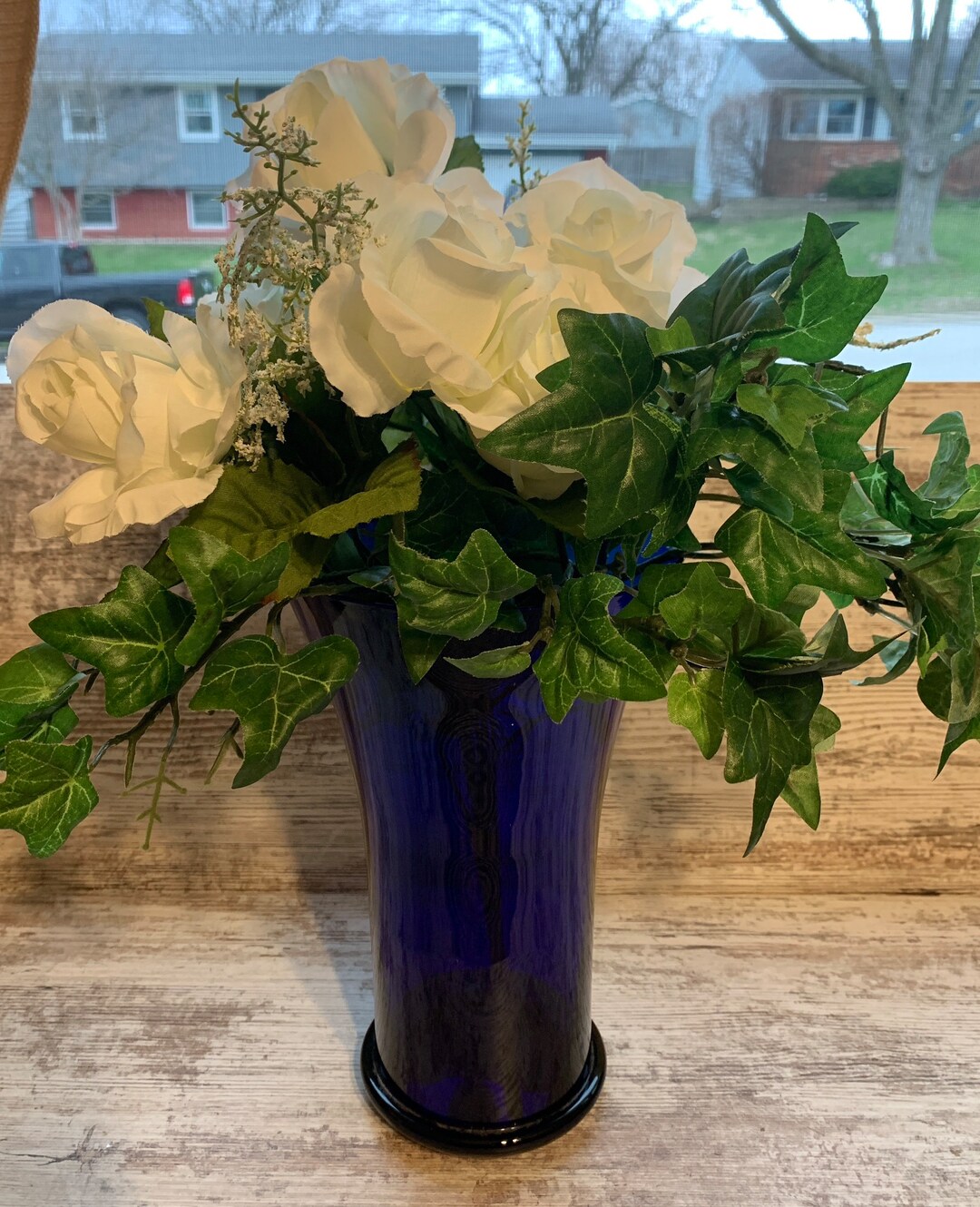 Cobalt Blue Glass Vase - Etsy