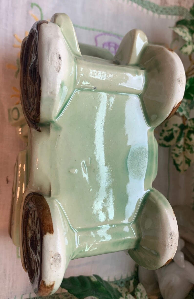Vintage Green Antique Car Planter - Etsy