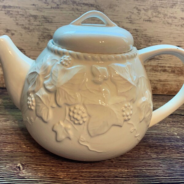 Embossed Teapot - Etsy