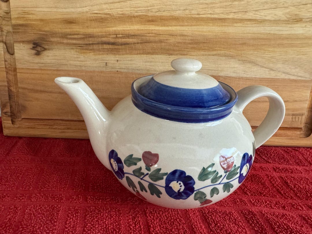 Vintage Designpac Inc Floral Teapot - Etsy