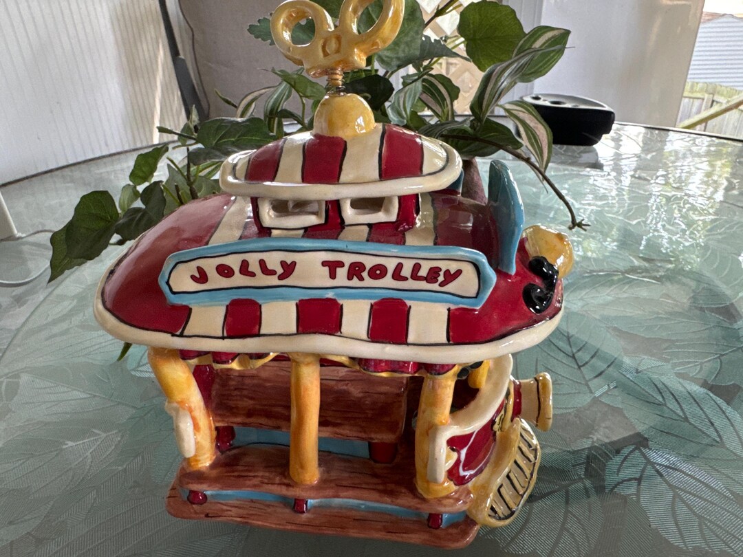Vintage Disney Toon Town Goofy Jolly Trolley Tealight Collectible - Etsy