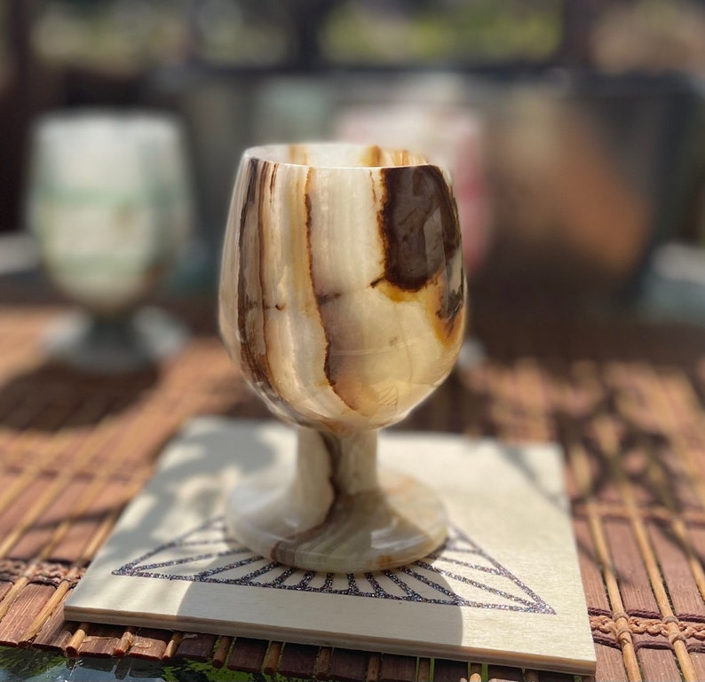 Egyptian Onyx Goblet for Strength and Focus - Etsy