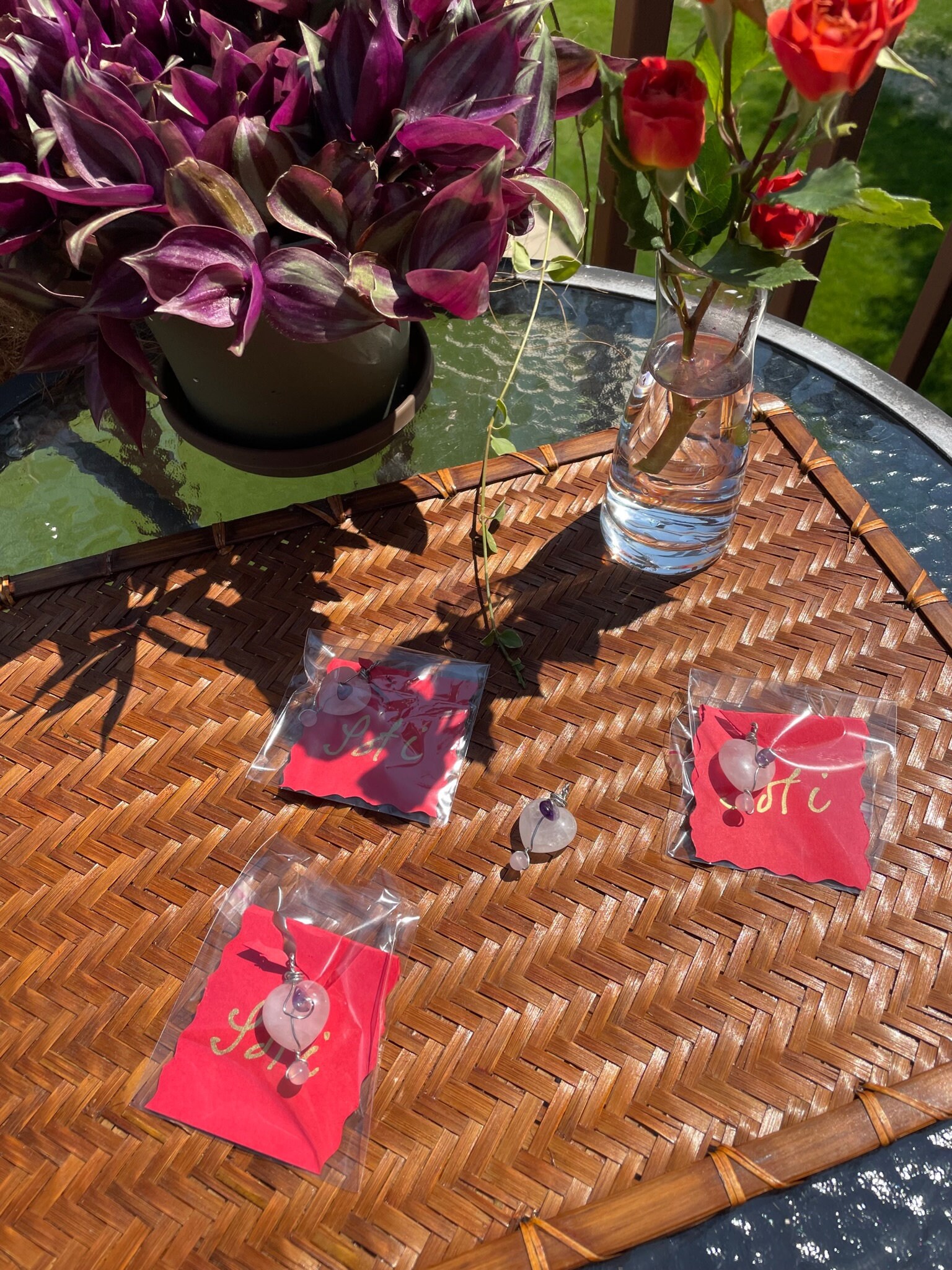 Rose Quarts and Amethyst Talisman - Let Love in Your Life - Etsy