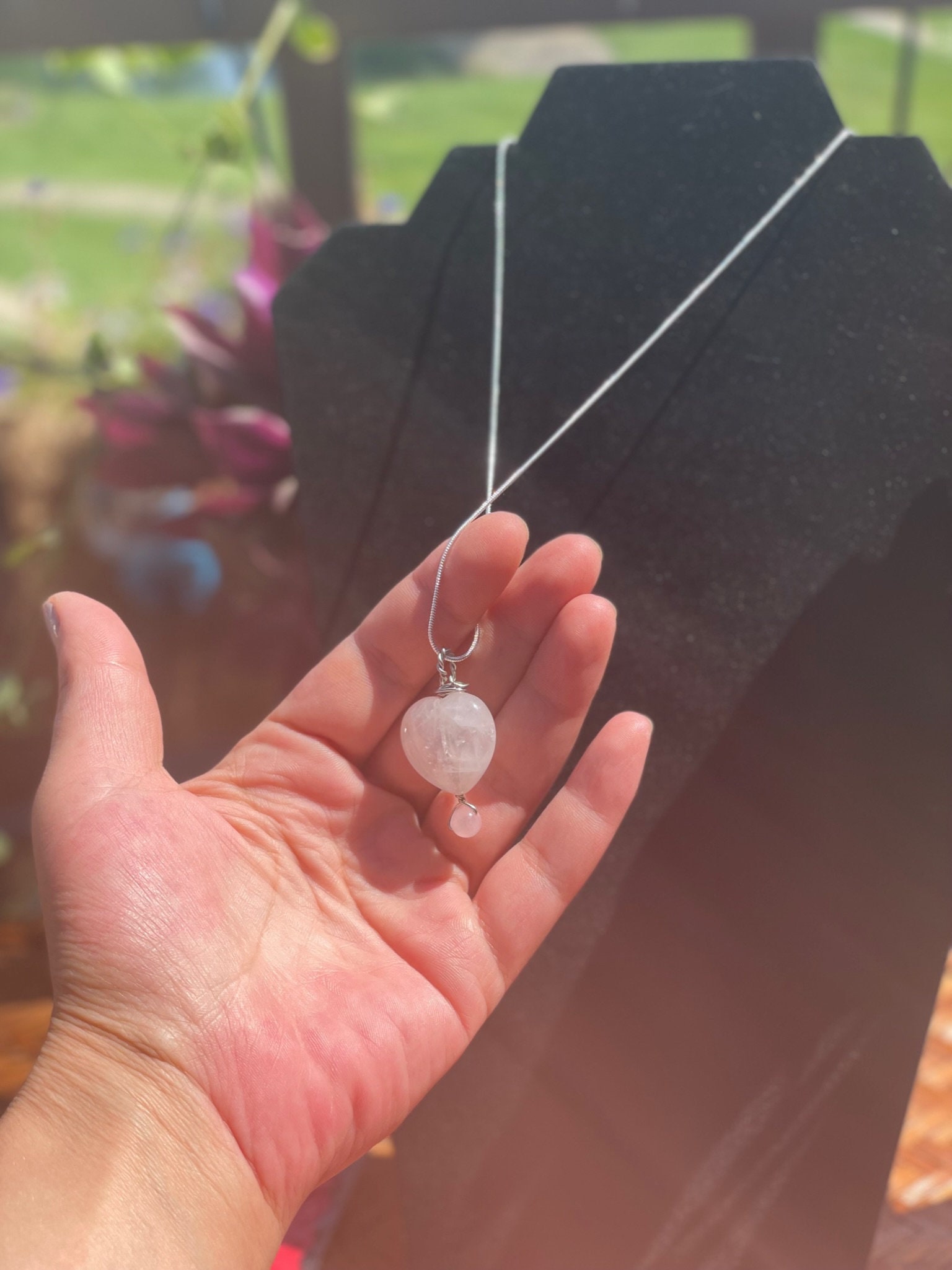 Rose Quarts and Amethyst Talisman Let Love in Your Life - Etsy