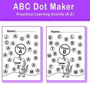 Alphabets Dot Maker - Dot a Dot Preschool Activities for Kids, Learn ...