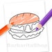 Food Coloring Pages Pizza Coloring Book Burger Coloring Book Cake ...