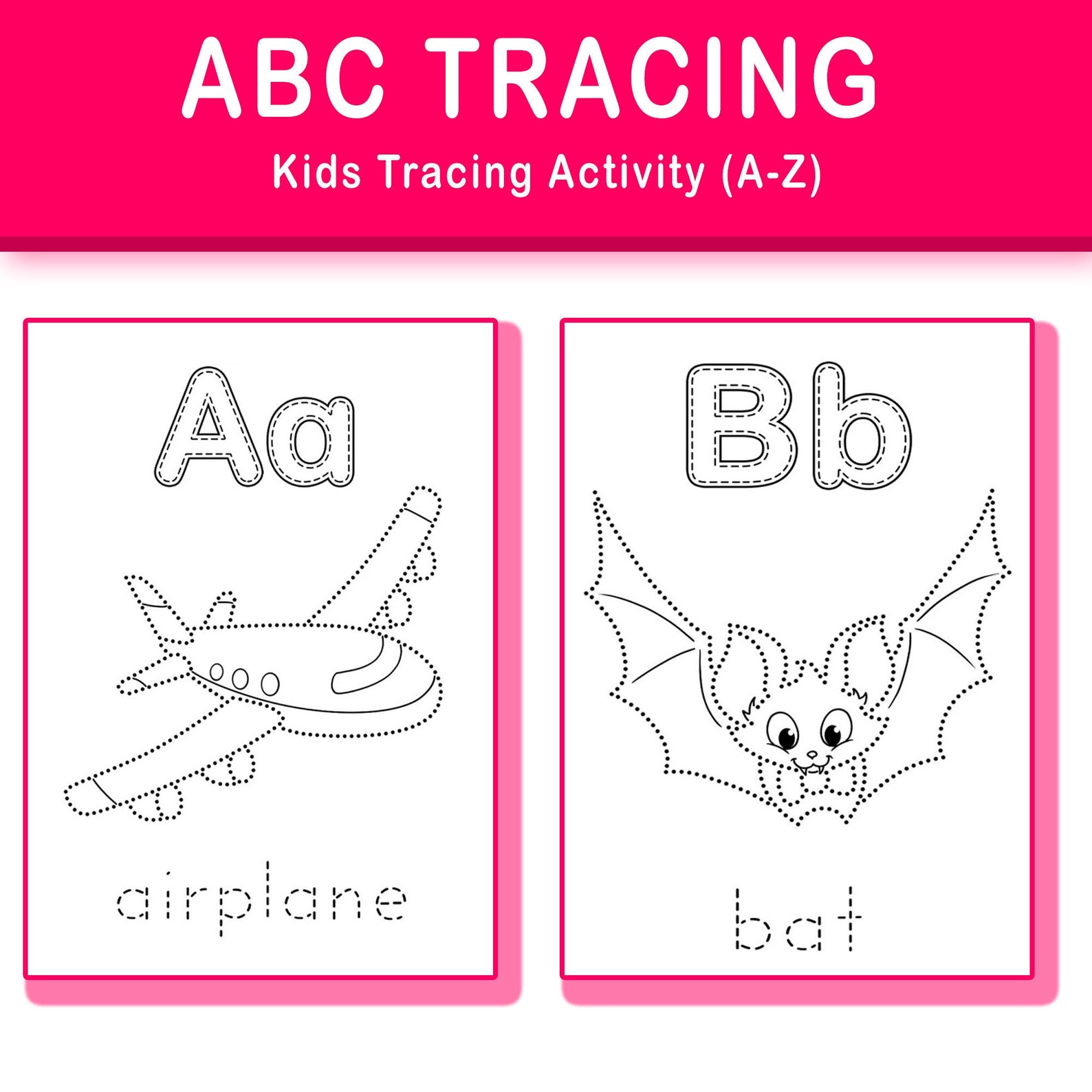 ABC Tracing - Alphabets Kids Activity Pages - Trace and Learn Letters ...