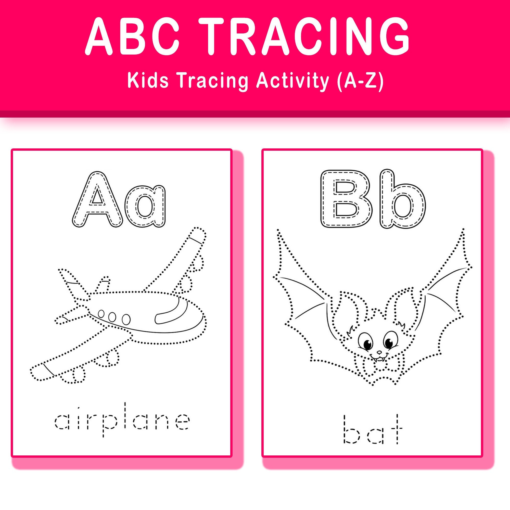 ABC Tracing - Alphabets Kids Activity Pages - Trace and Learn Letters ...
