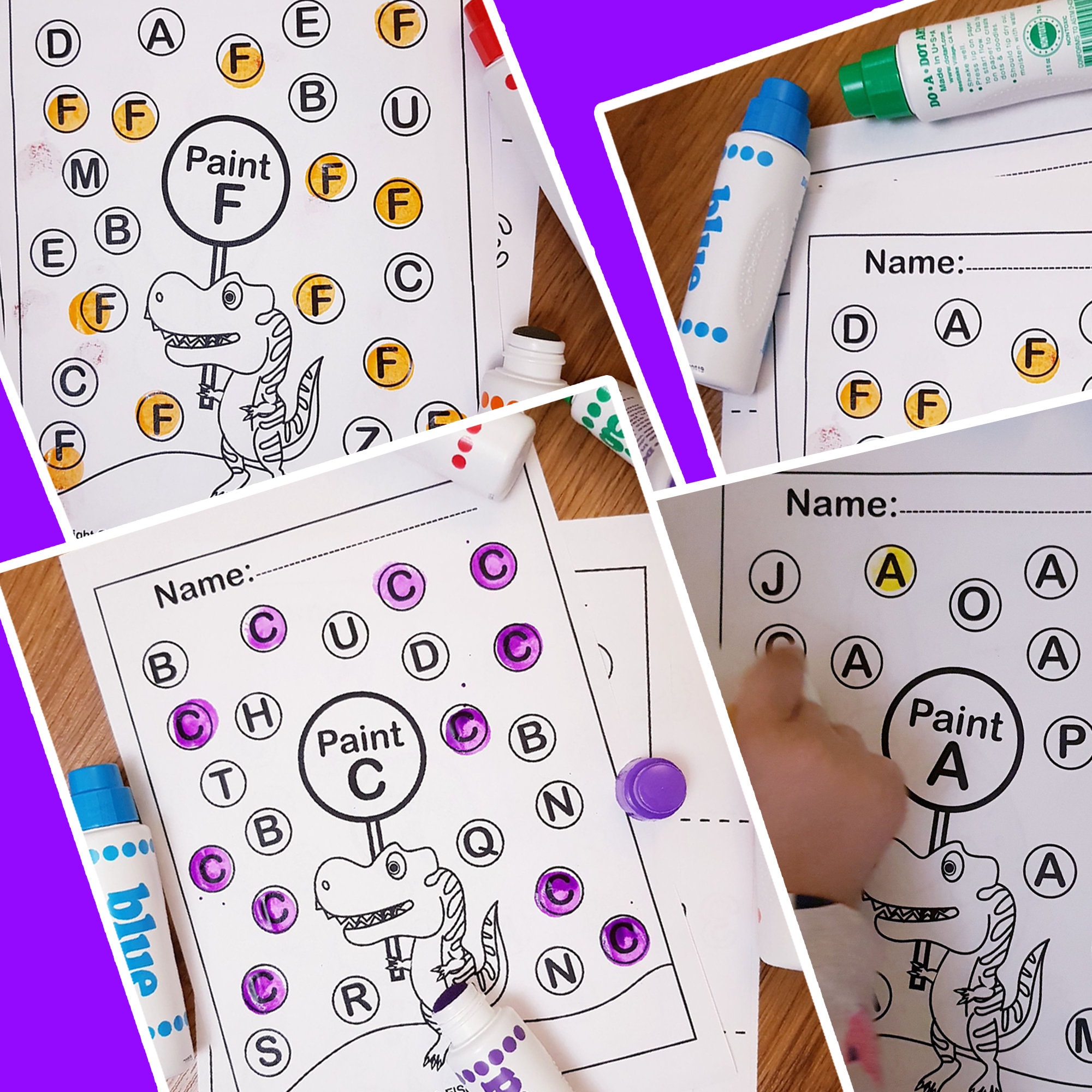 Alphabets Dot Maker Dot a Dot Preschool Activities for Kids - Etsy