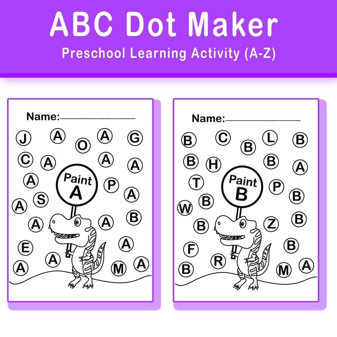 Alphabets Dot Maker - Dot a Dot Preschool Activities for Kids, Learn ...