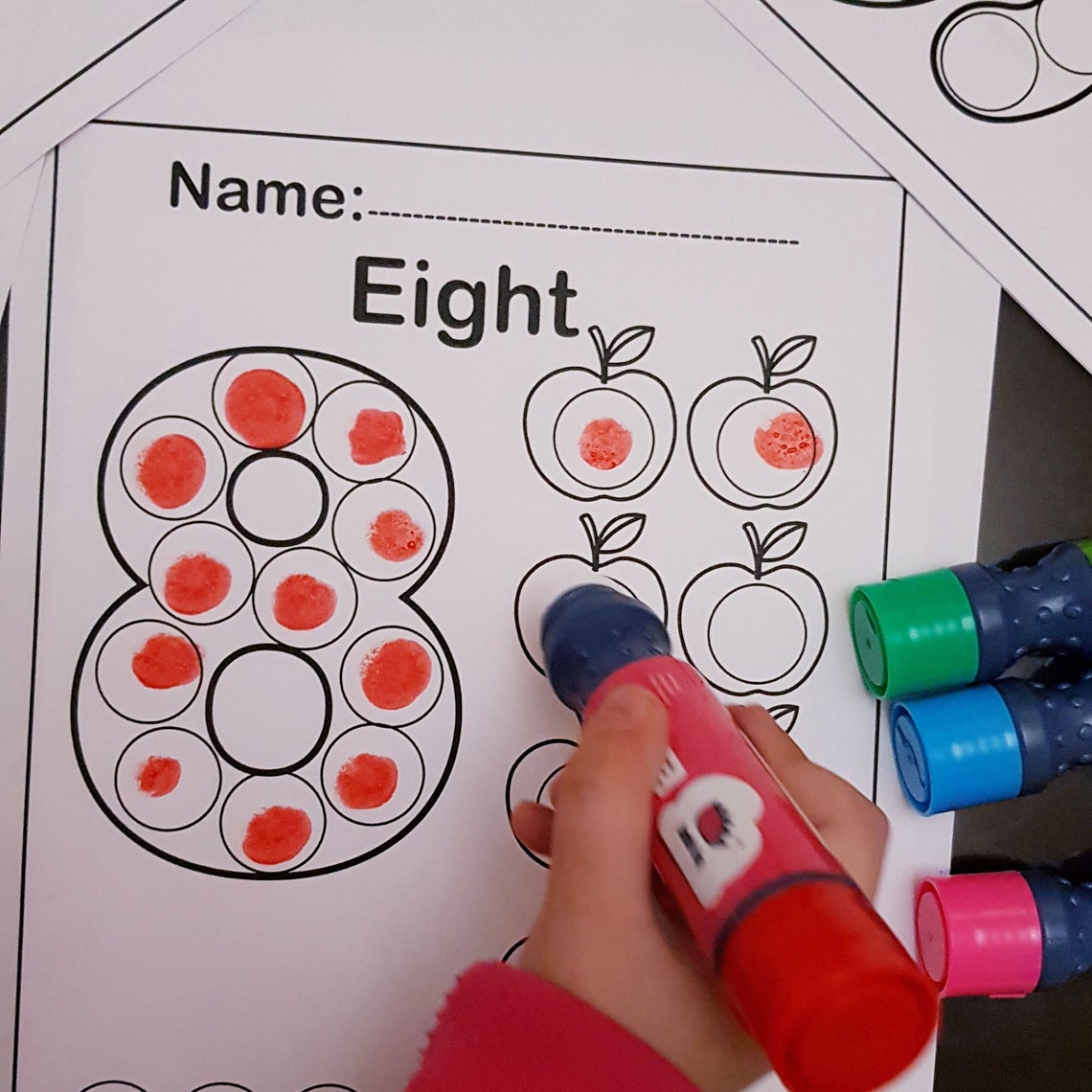 123 Do a Dot Pages Numbers Dot Makers Kids Activity Pages - Trace and ...