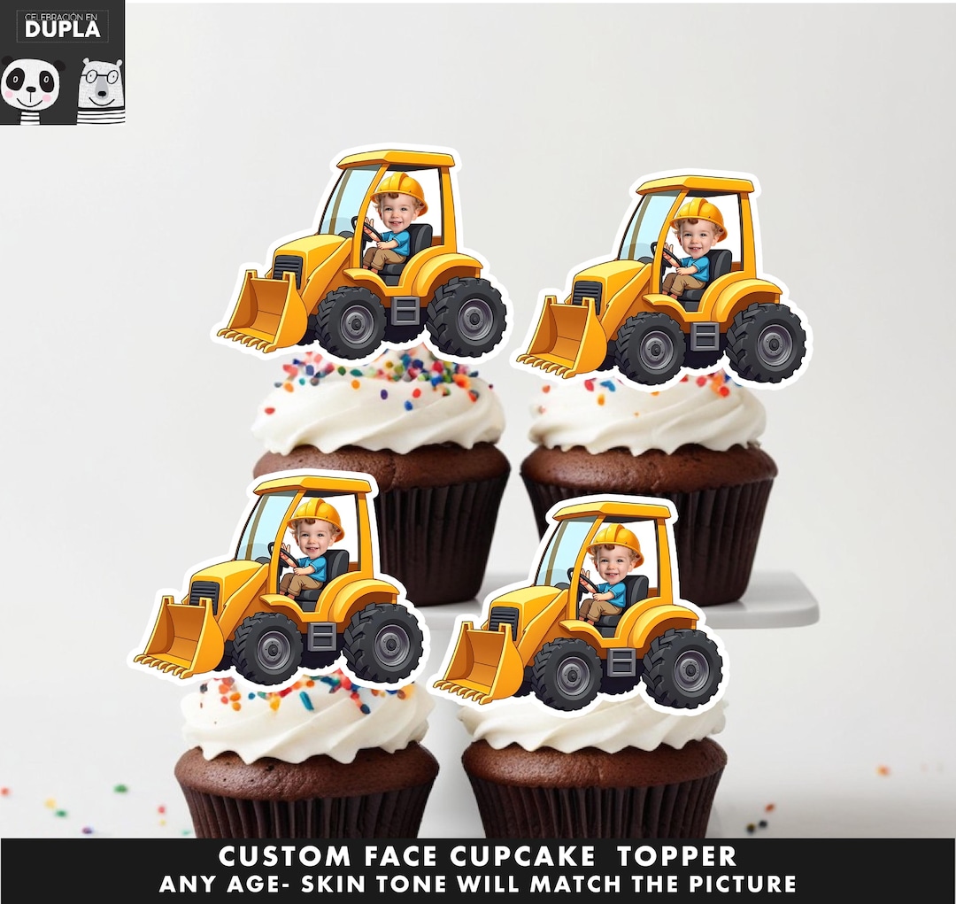 Cupcake Toppers - Face Cupcake Topper -custom Face- Cupcake Topper ...