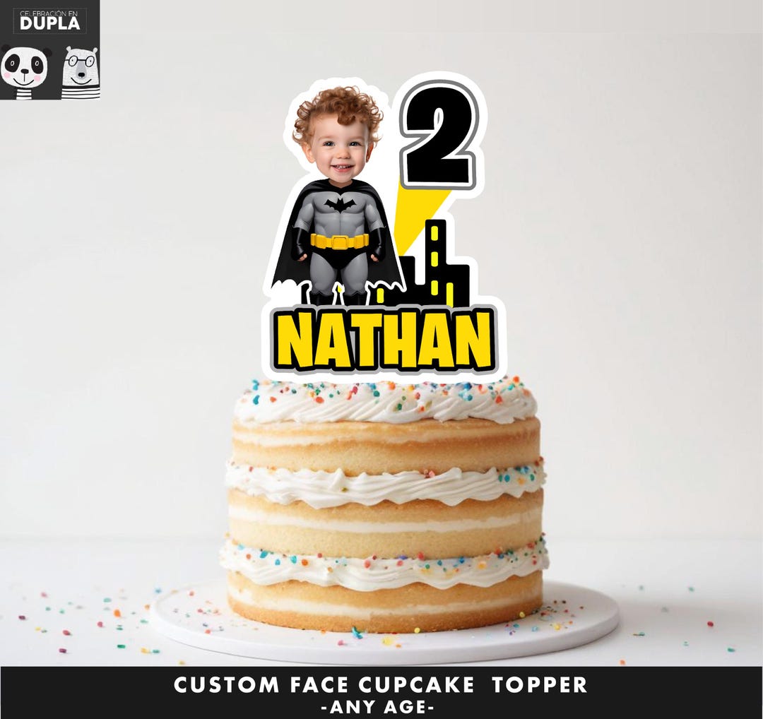 Superhero Cake Topper - Face Cake Topper -custom Face- Cake Topper ...