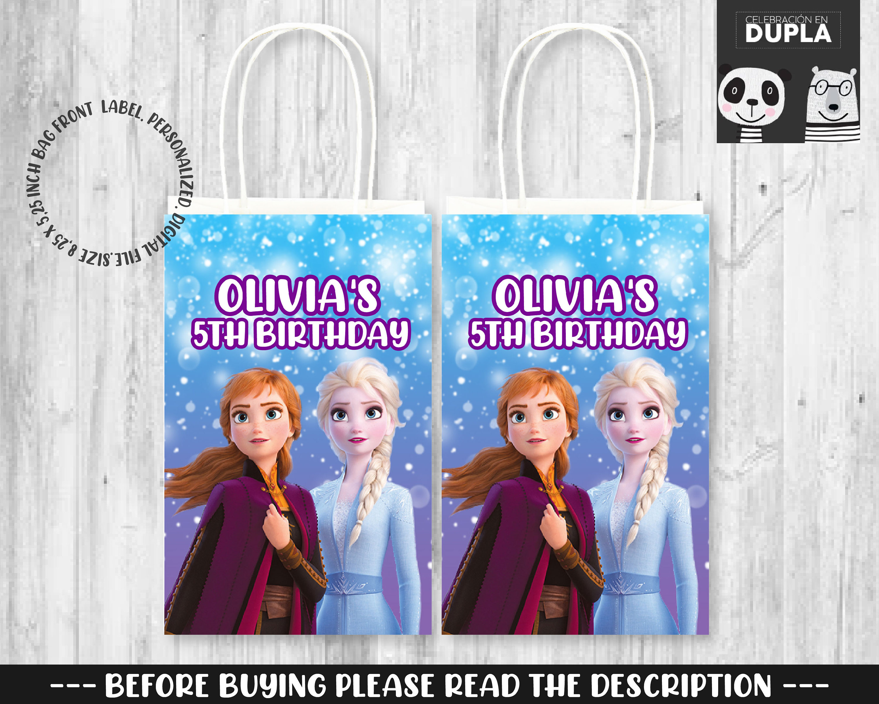 Frozen Party Bundle - Printable Party Bundle- Chip Bag - Personalized ...